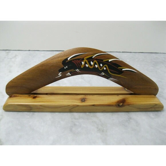 Accents | Boomerang Handmade Painted Australian Aboriginal Art 1 W ...